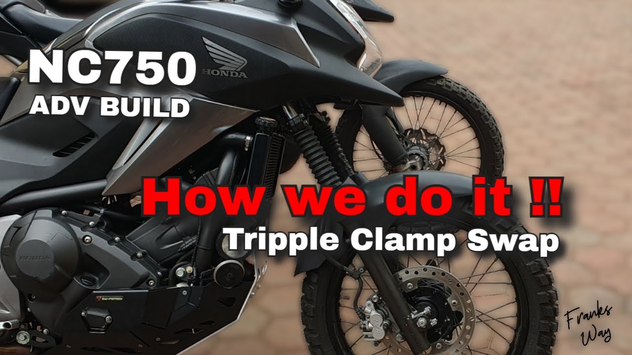 NC750 Front suspension Tripple Clamp Swap - Howto - YouTube