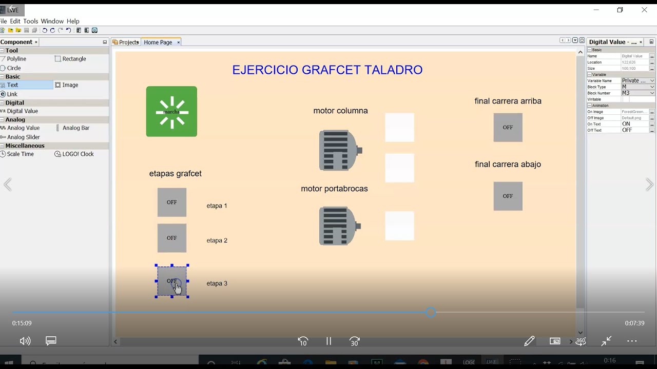 #3 GRAFCET CON PLC LOGO. 3 PARTE - LOGO WEB EDITOR - YouTube