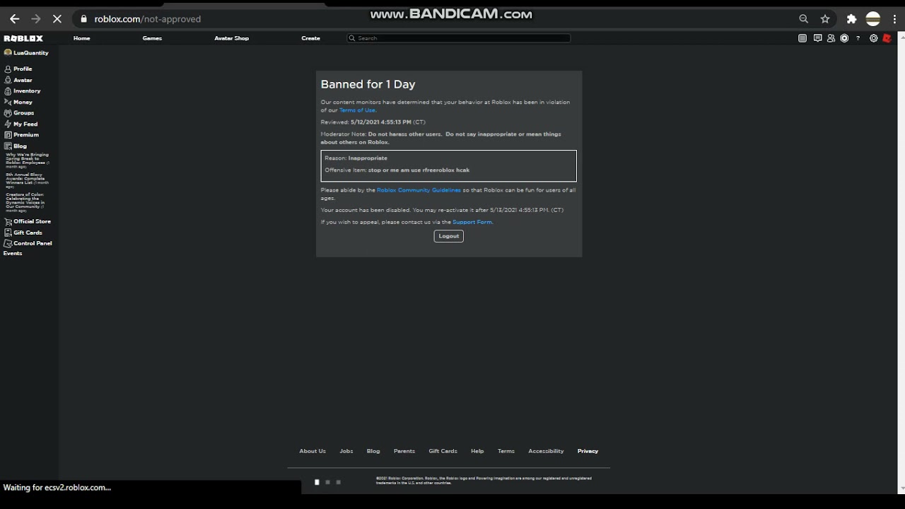 the most unfair-st 1 day ban on roblox ever - YouTube