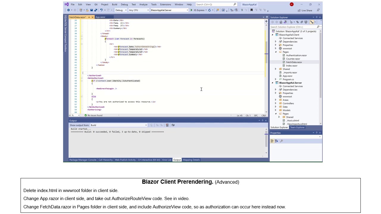 Blazor Client Prerender ADVANCED with Authentication (ADVANCED - Part 1) - YouTube