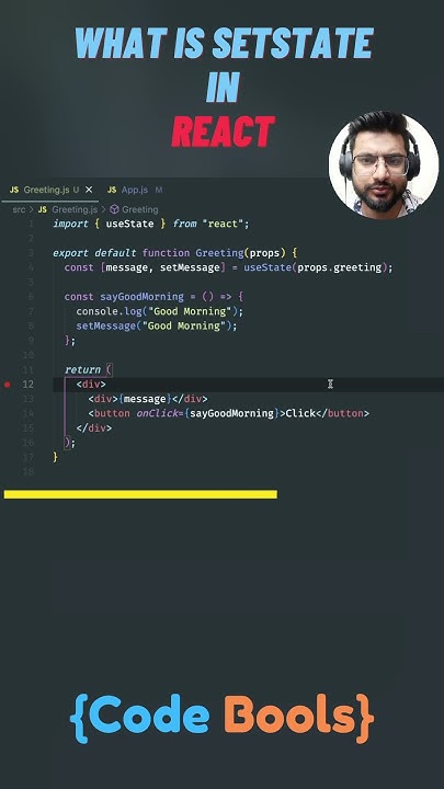 What Is Setstate In React Reactjs Setstate State React Shorts