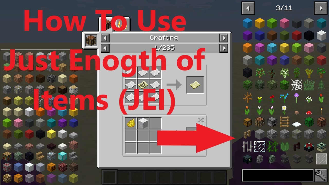 Minecraft Mod Vorstellung | Just Enough Items | JEI - YouTube