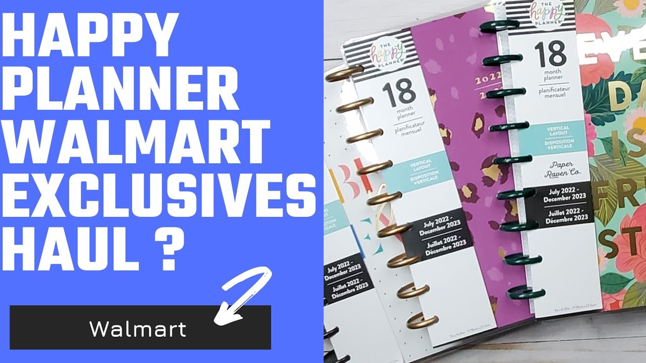 Walmart Exclusive Planners | The Happy Planner | Paper Raven Co. - YouTube
