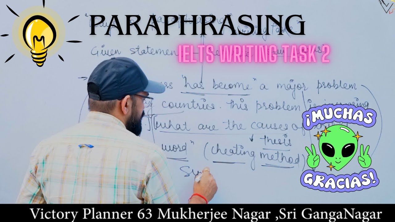 HOW TO PARAPHRASE | IELTS WRITING TASK 2 | BY MANISH KOUSHAL | VICTORY ...