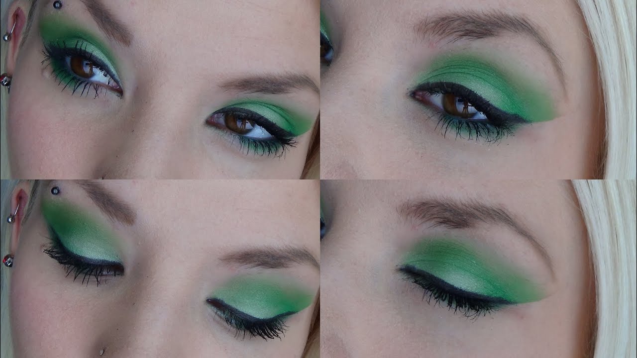 Dramatic Bright Green Makeup Look. - YouTube