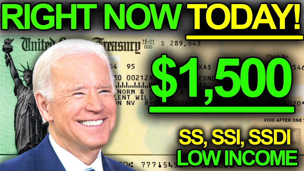 Breaking News! $1,500 Right Now Today - Low Income, Social Security ...