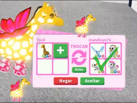 O que trocam por GIRAFA NEON no adopt me? What People Trade For a Neon ...