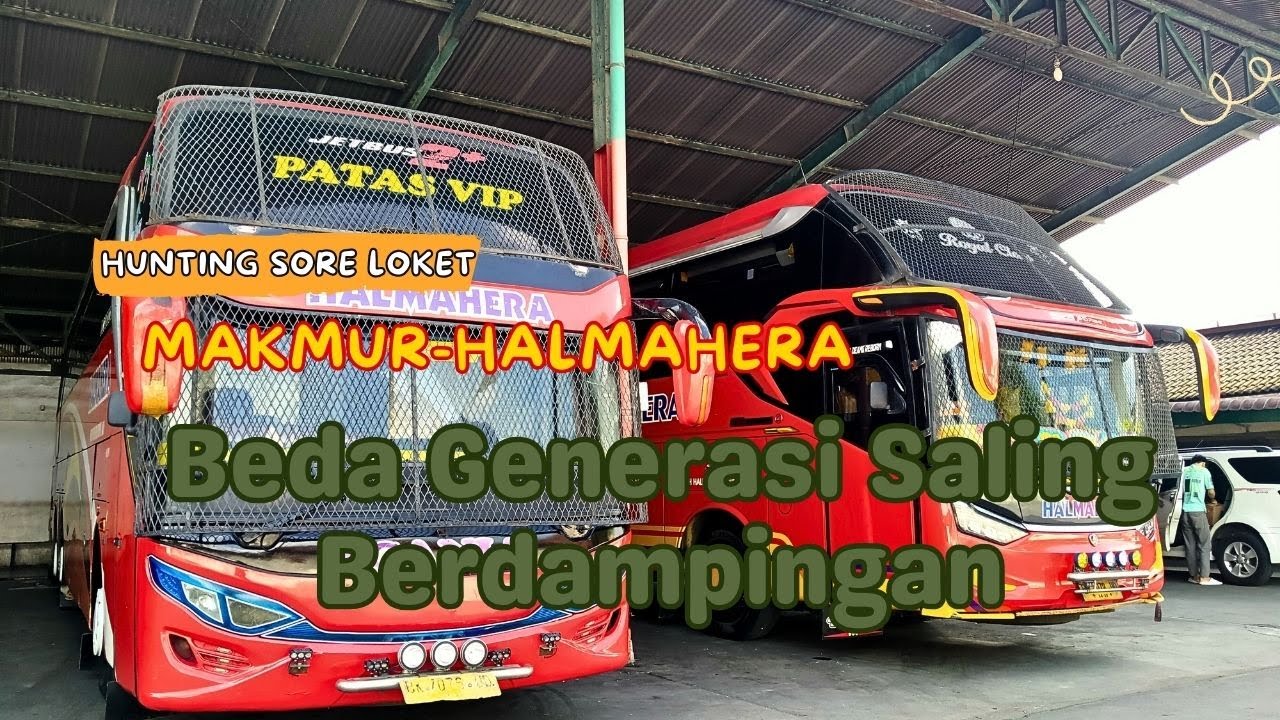 2 Bus Halmahera Beda Generasi Beda Chasiss Bersebelahan - YouTube