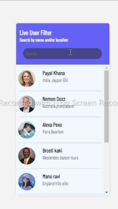 Live user filter|Short project|#htmlcssjavascript|#coding|#programming|#webdesign|#shorts|#viral ...