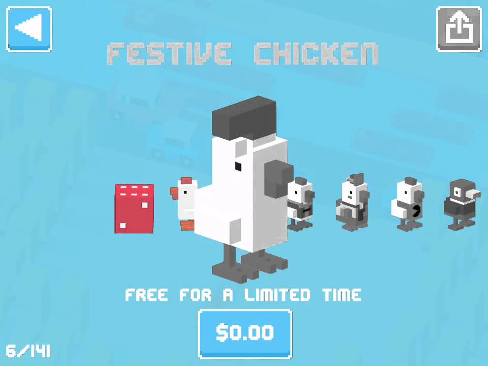 How to get the Festive Chicken on Crossy Roads - YouTube
