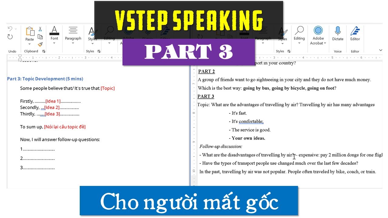 #26 Luyện Tập VSTEP Speaking Part 3 (Có template) - YouTube