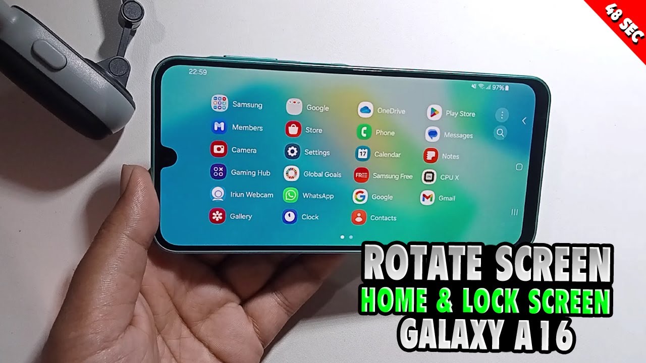 How to rotate screen on Samsung Galaxy A16 - YouTube