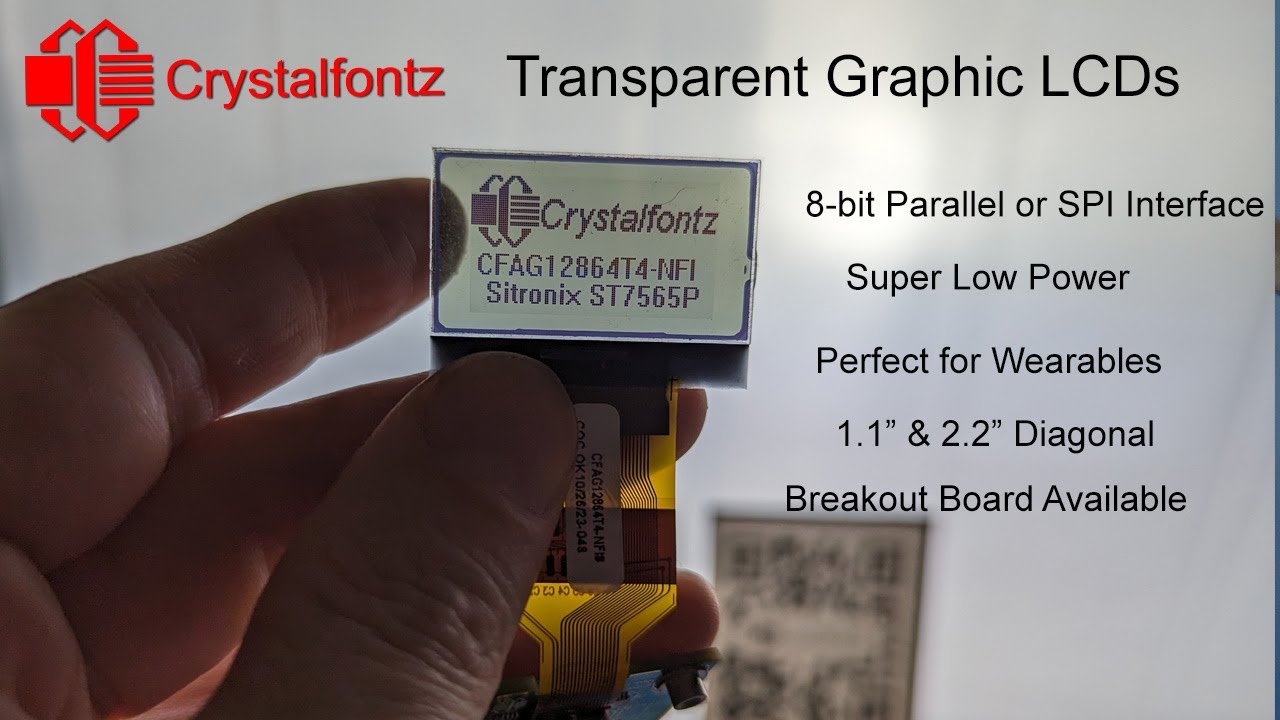 Transparent LCD Displays! 2 Sizes! Both 128x64 Pixels. Perfect for ...