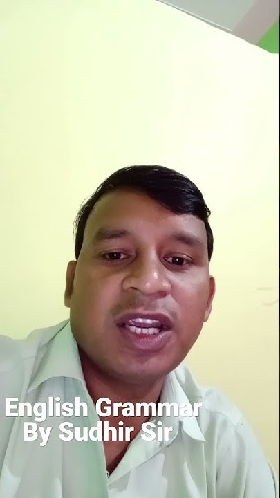 English Grammar -Sudhir Sir - YouTube