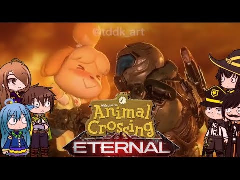 Konosuba React to Doomguy and Isabelle