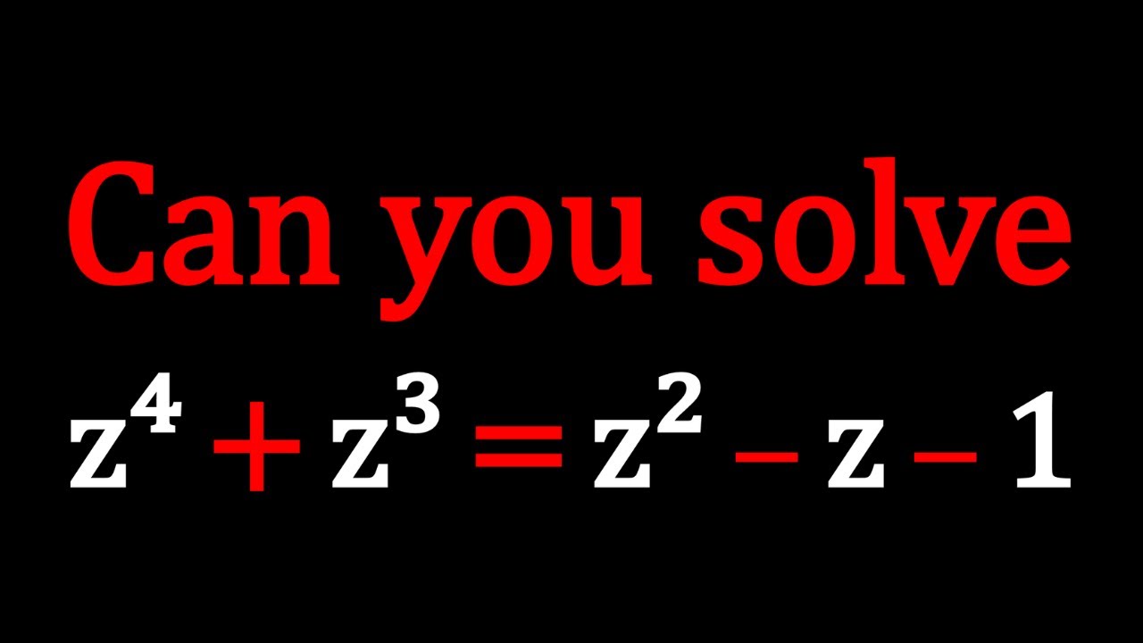 A Polynomial Equation | Problem 351 - YouTube