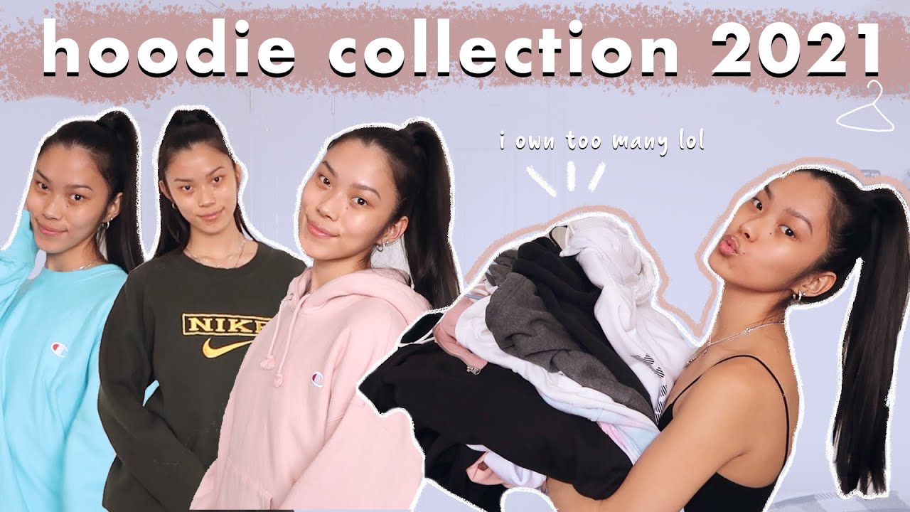 my ENTIRE hoodie collection 2021! +where to find them - YouTube