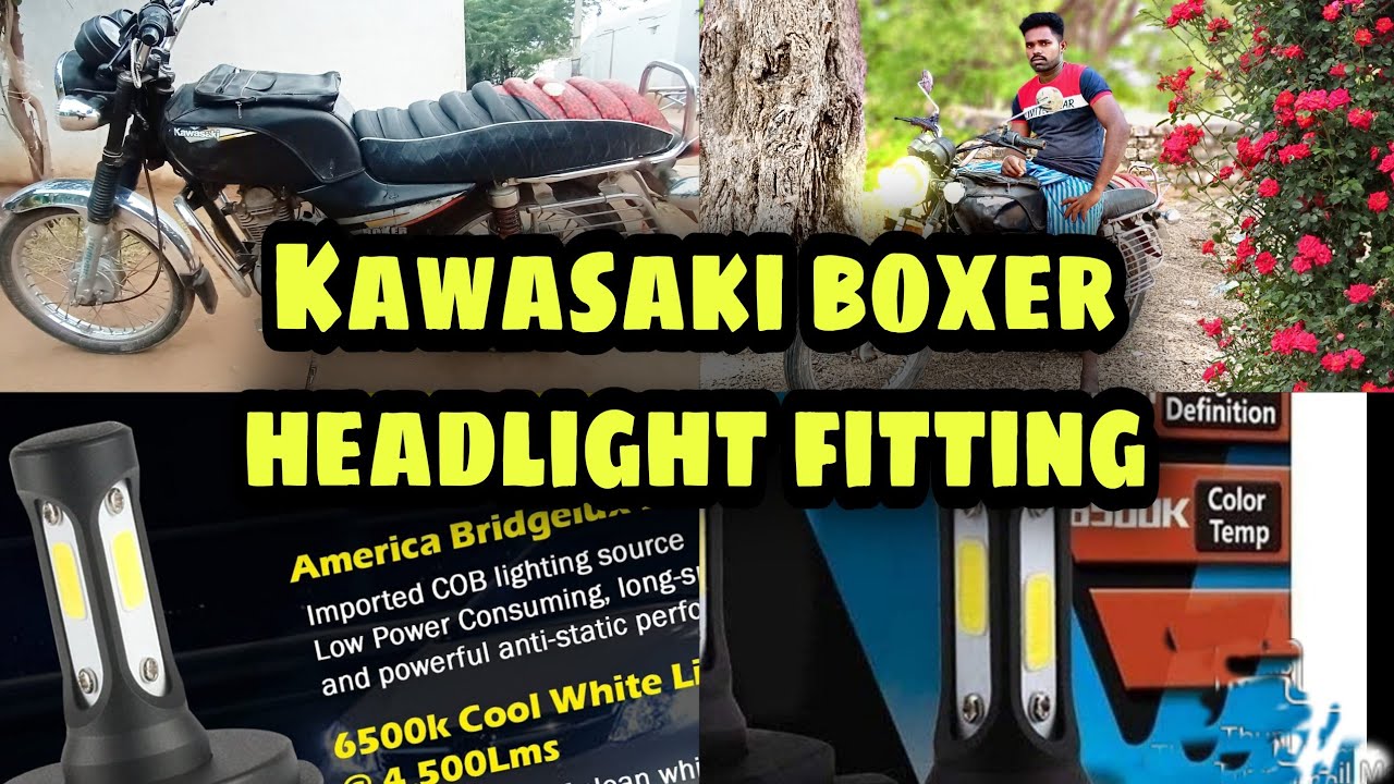 Kawasaki boxer headlight fitting - YouTube