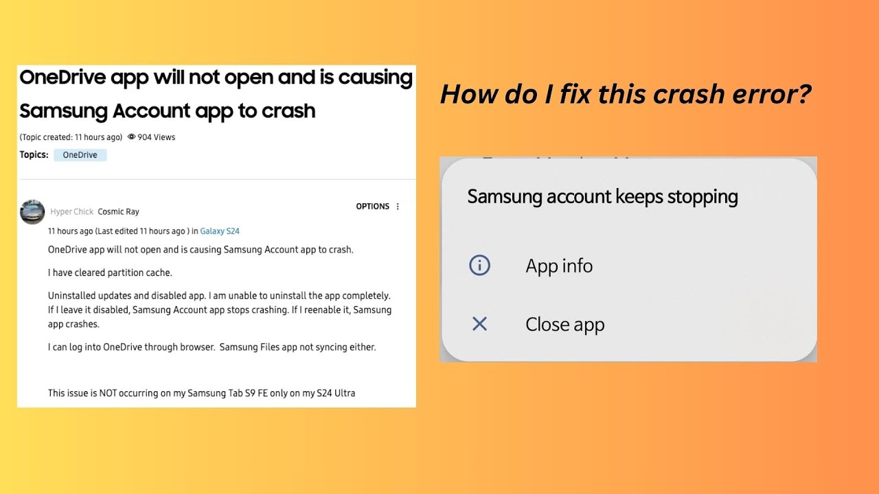 Here's how to fix Samsung Account "keeps stopping" error - YouTube