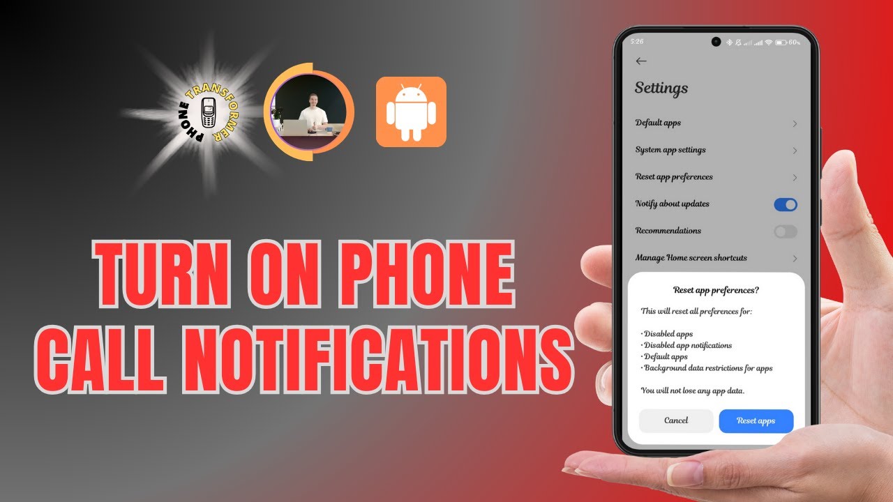 How to Turn On Phone Call Notifications - YouTube