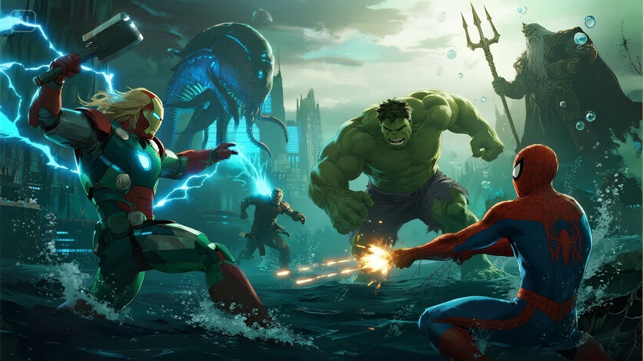 🌊 Avengers vs Abyss King 🌊 | Avengers Ocean Battle | Avengers Story for ...
