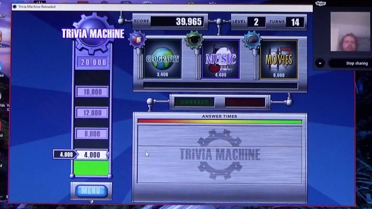 Trivia Machine Reloaded Game 2 Aired: 9/8/2016 - YouTube