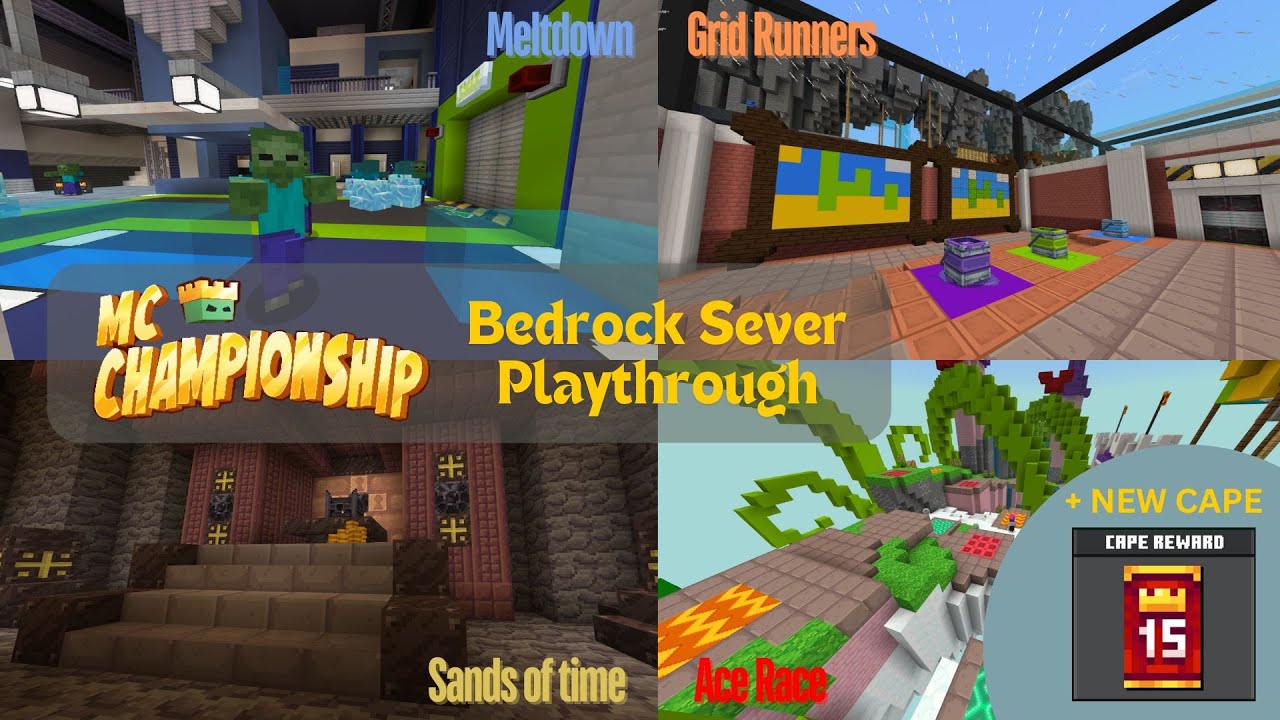 Minecraft Championship MCC BEDROCK SERVER Playthrough! (4 Games ...