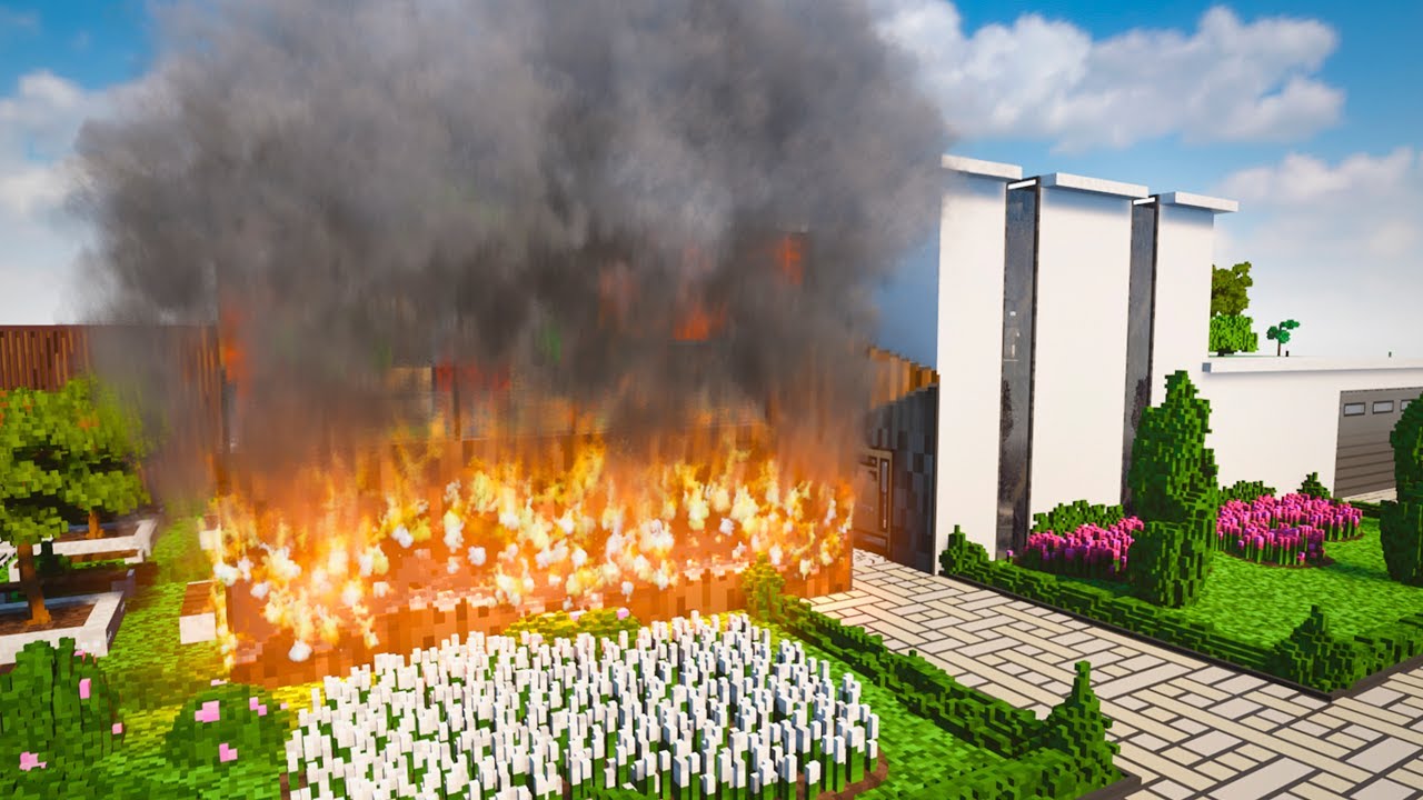 Modern House on Fire | Teardown FIre Physics - YouTube