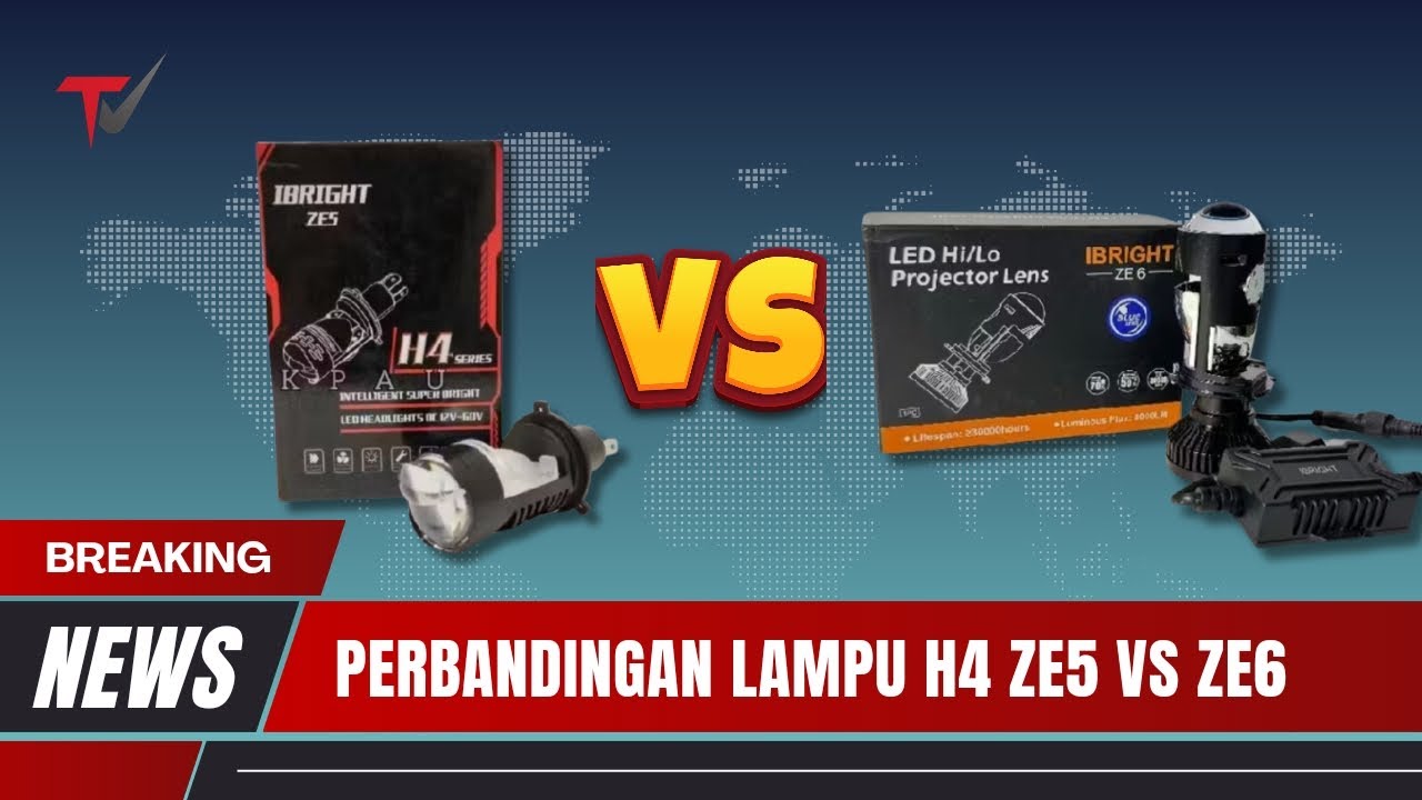 PERBANDINGAN LAMPU H4 ZE5 VS ZE6 - YouTube