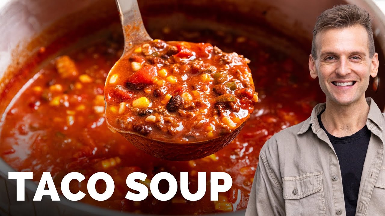 Easy Taco Soup | Perfect weeknight meal for cold winter nights - YouTube
