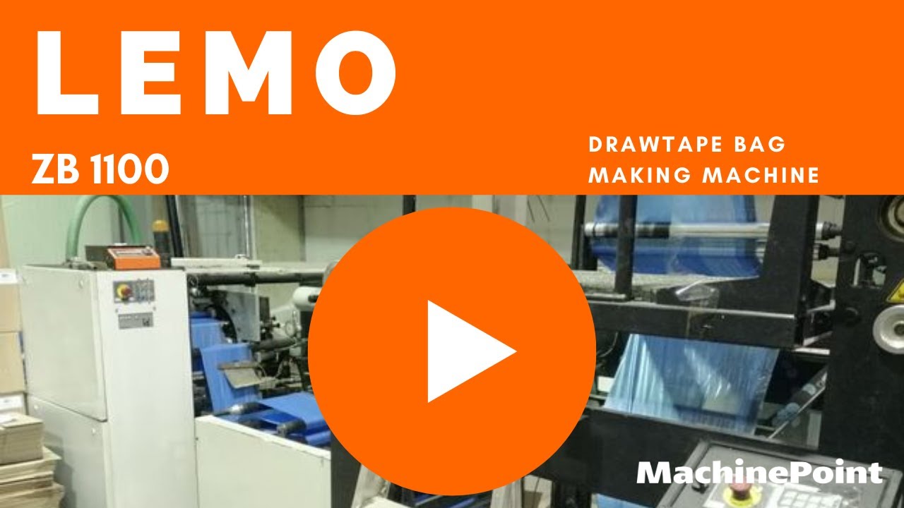 LEMO ZB 1100 Drawtape bag making machine | LEMO Machines - YouTube