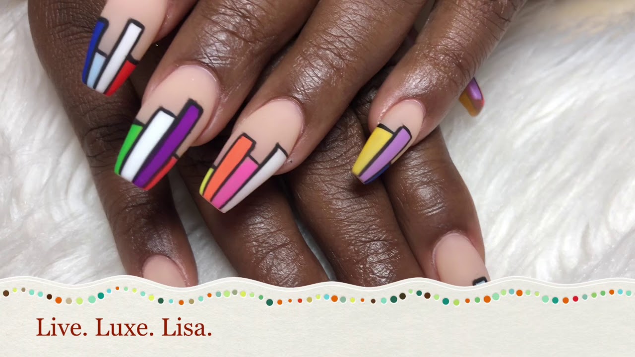 Bar graph nails - YouTube