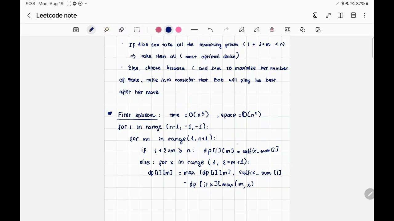 Giải Leetcode 1140 - Stone game II - YouTube