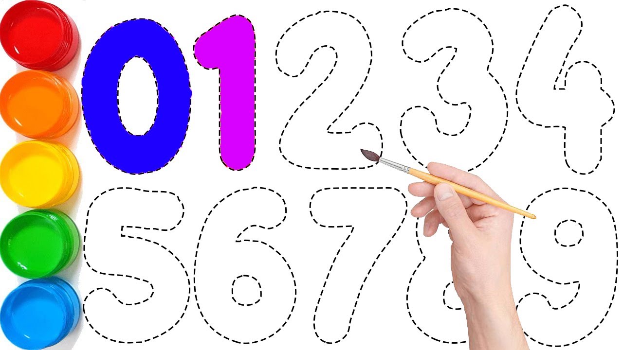 1234567890 Drawing and Painting for Kids | Fun and Easy Step by Step ...