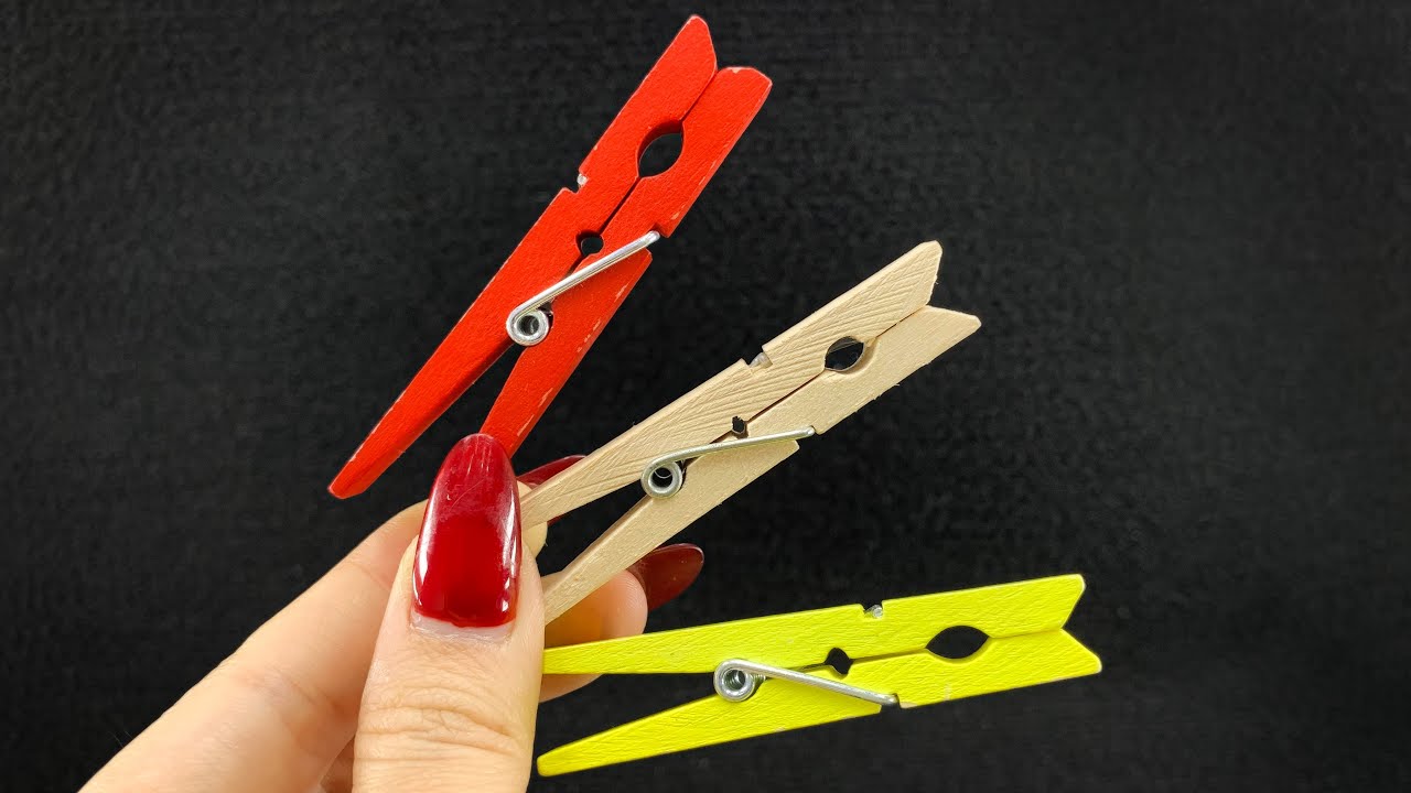10 Amazing Tricks With Clothespins That Are Really Useful - YouTube