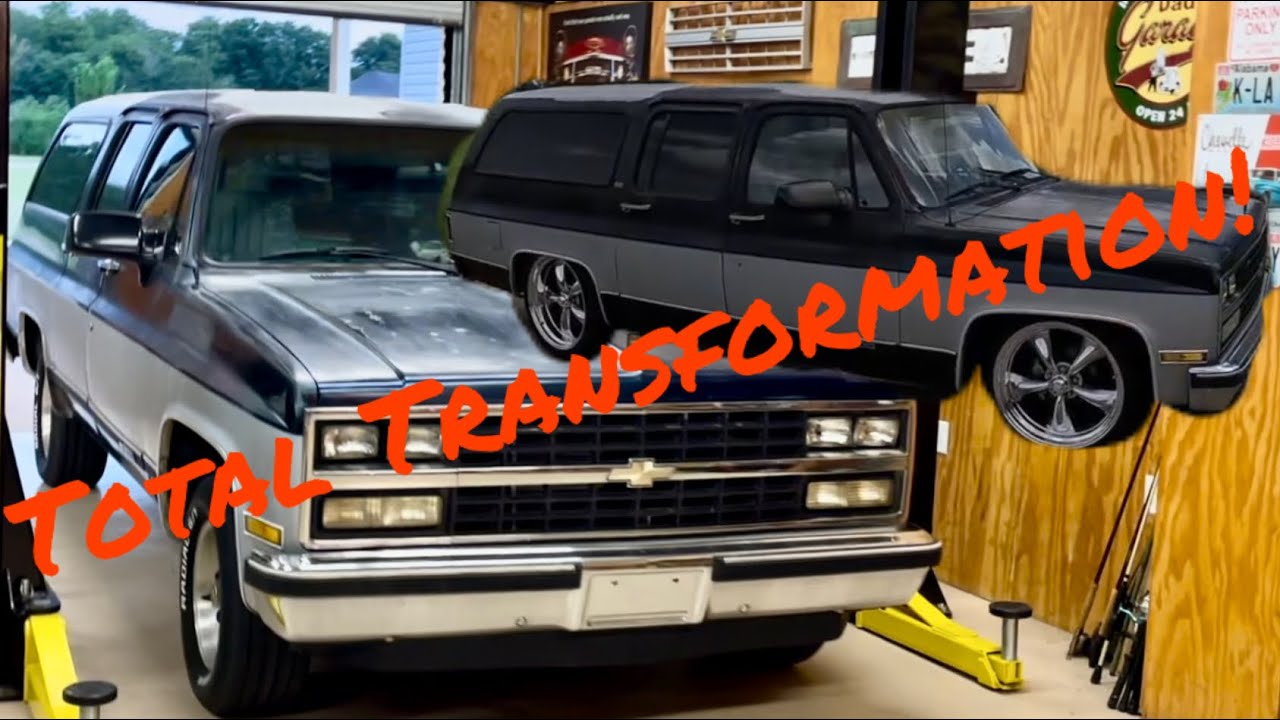 Total Transformation! Lowering our Squarebody Suburban. - YouTube