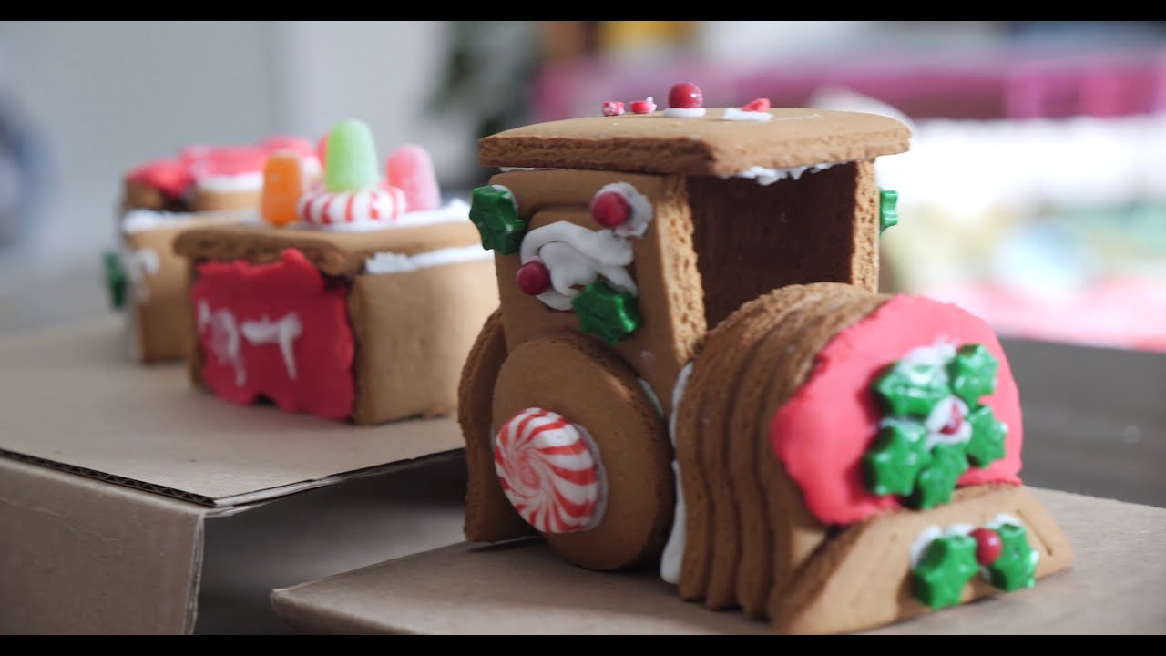 Gingerbread House and Train Set Built from Costco - YouTube
