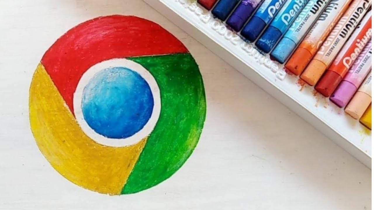 How to Draw Chrome Logo Using Oil pastel - YouTube