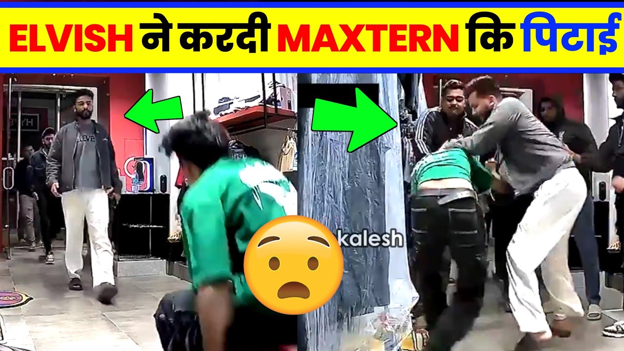 😂Elvish yadav Ne Maxtern Ko Mara।Elvish yadav Beaten Maxtern video ...