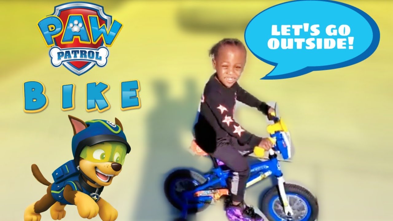 Baby Josiah's FIRST TIME riding his Paw Patrol Bike - YouTube