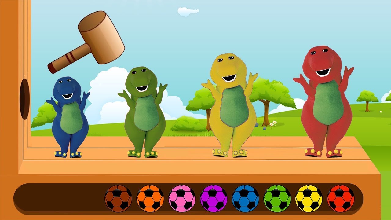 Learn Colors with Barney WOODEN FACE HAMMER XYLOPHONE For Toddlers ...