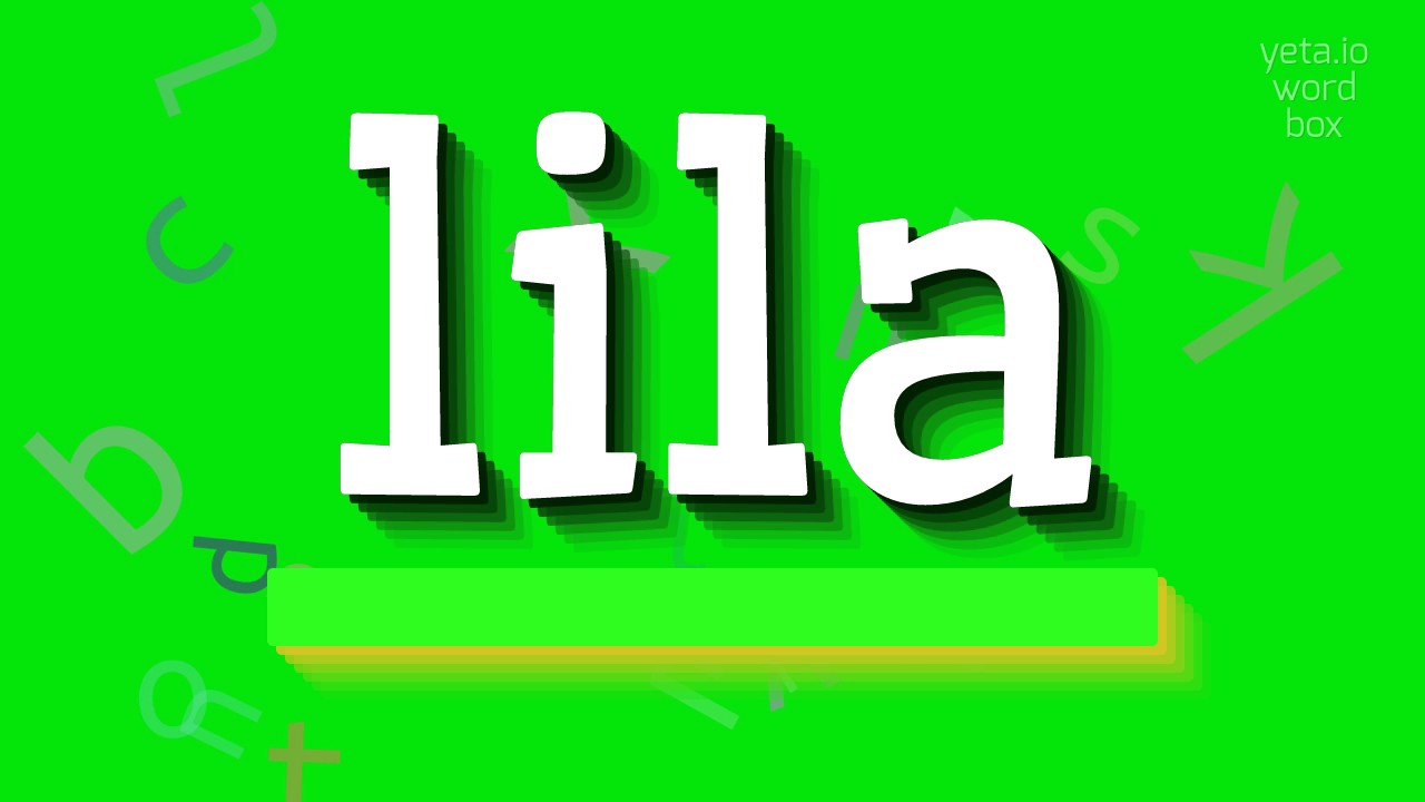 How to say "lila"! (High Quality Voices) - YouTube