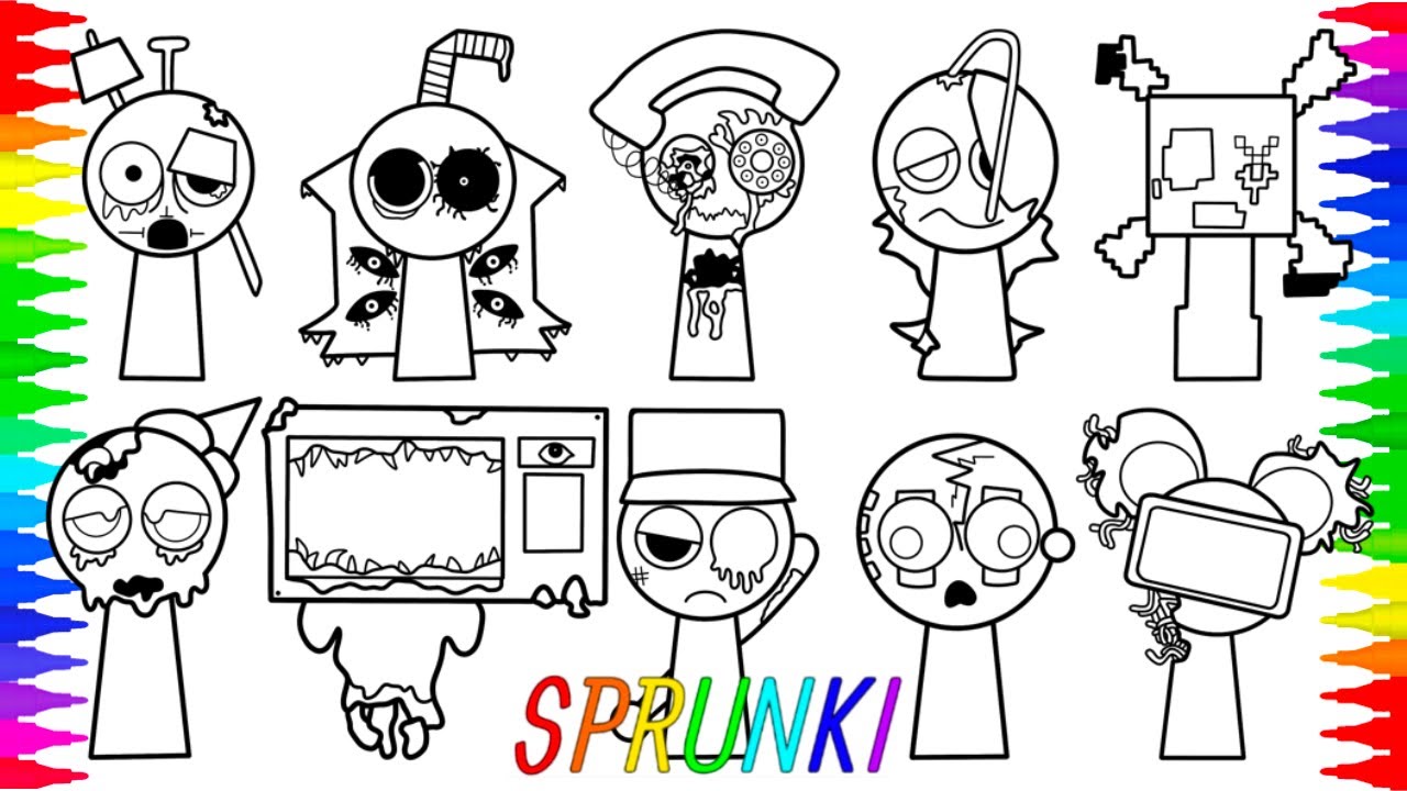 Sprunki New Coloring Pages | How to color Incredibox Sprunki OC (real ...