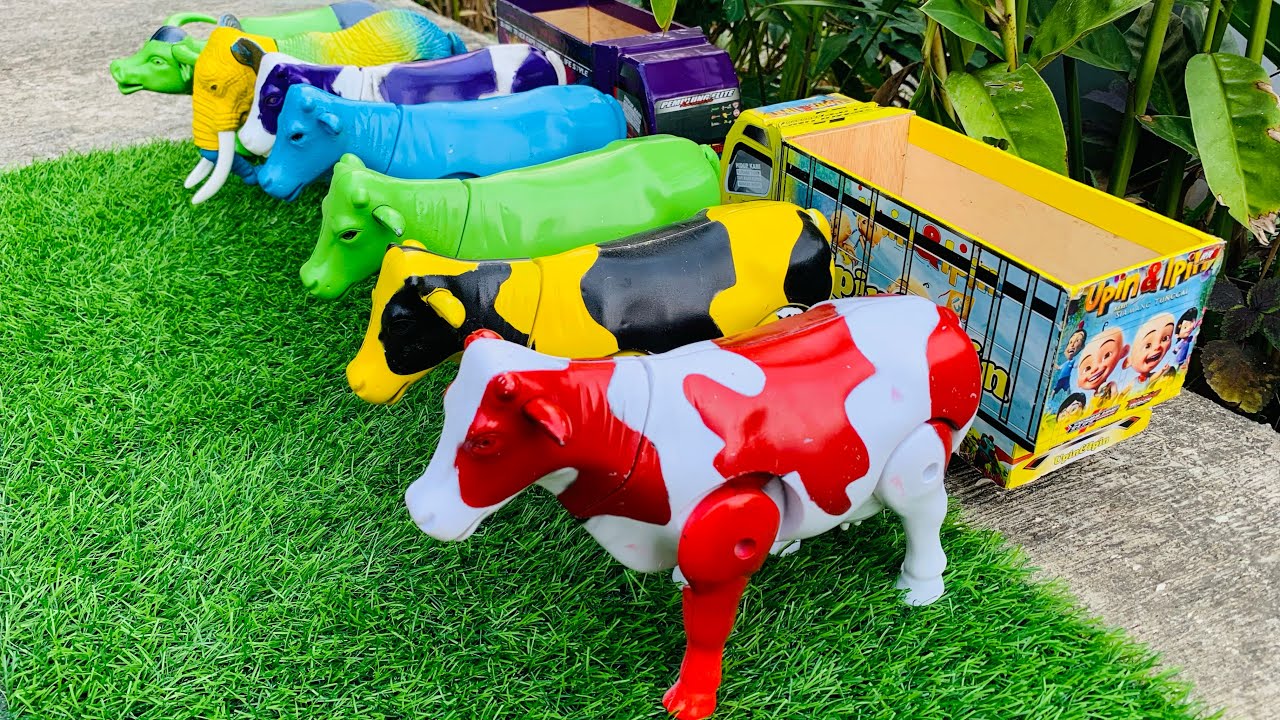 Mencari dan Merakit Mainan Sapi Moo, Sapi Lucu, Mainan Gajah, Lembu ...