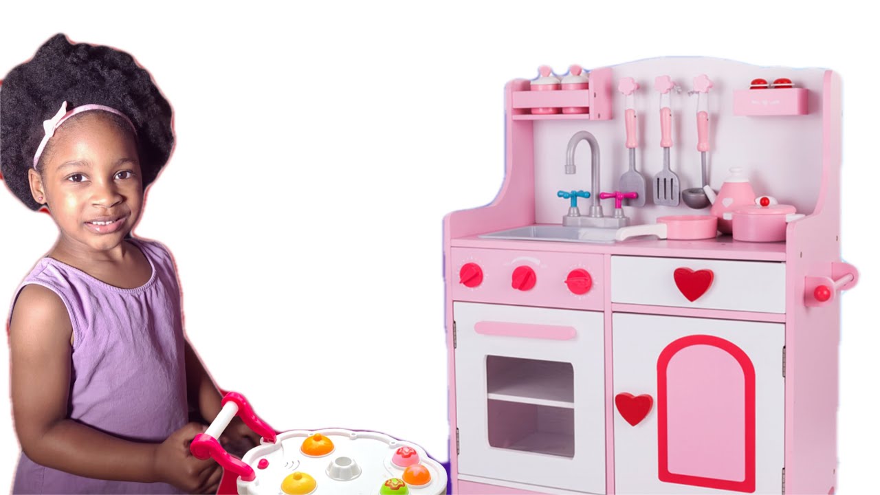 Pretend play cooking| Toy kitchen Play with pretend food cooking for ...