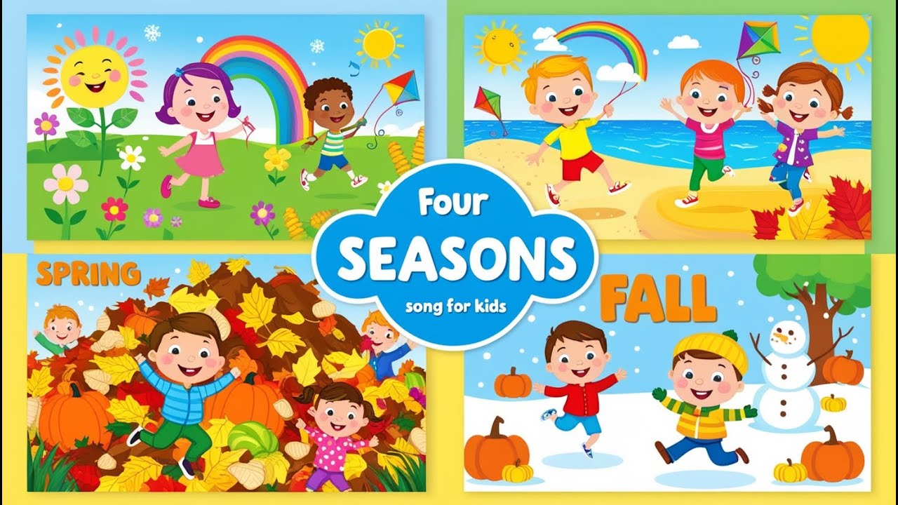 "Four Seasons Song for Kids | Fun & Educational Learning Video" - YouTube