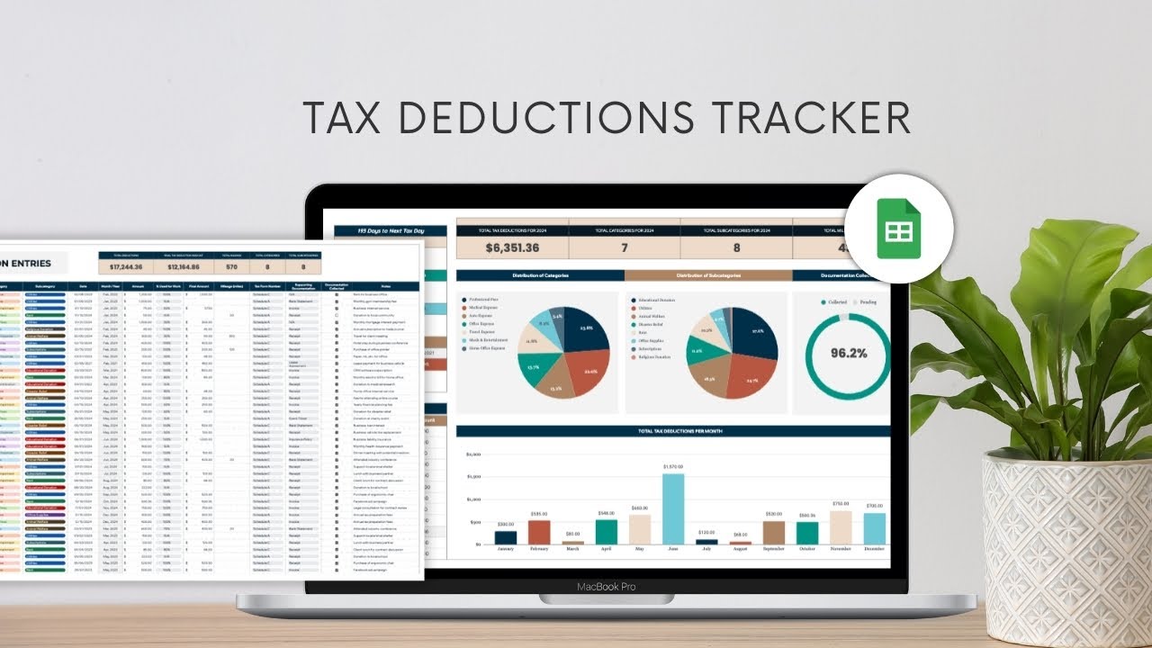Tax Deduction Tracker Template Google Sheets Template | Complete ...