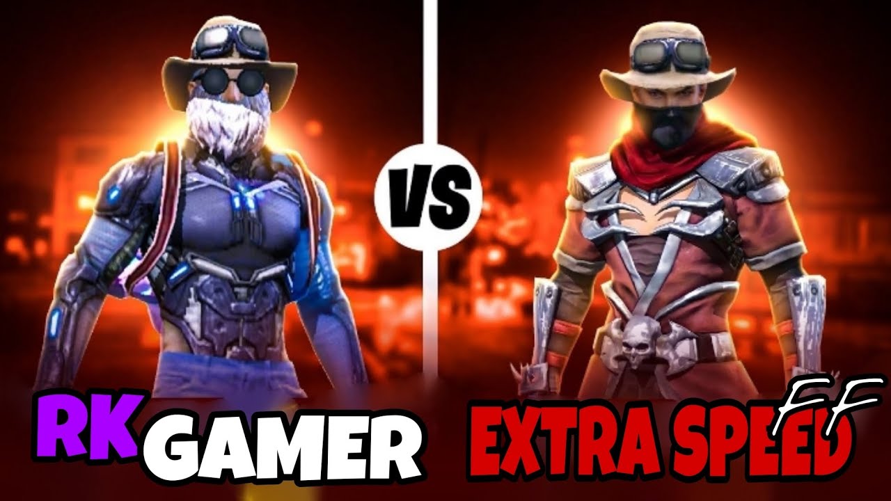 EXTRA SPEED FF 📱 vs RK GAMER 📱 , 1vs1, All Gun Use Challenge ⚡ I ...