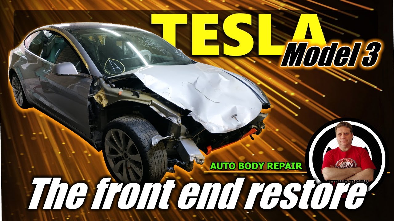 Tesla Model 3. The front end restore. Ремонт переда. - YouTube