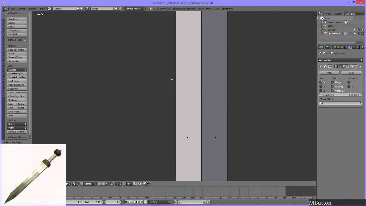 Modeling a 3D Sword - Blender Basics - YouTube